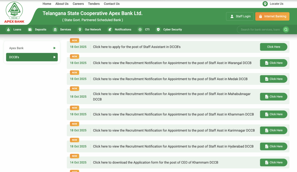 TSCAB Staff Assistant Recruitment 2025 Notification Out, Apply Online For 225 Vacancies